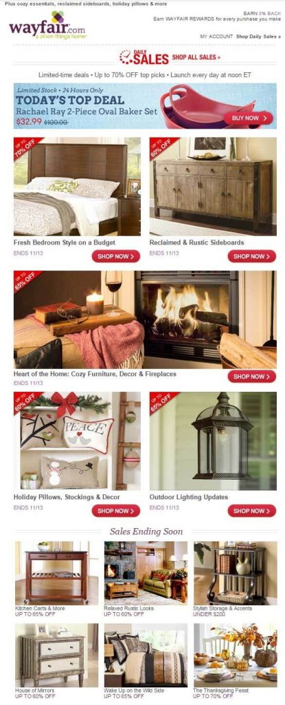 8 Home Décor Ecommerce Email Marketing Examples for Holiday season