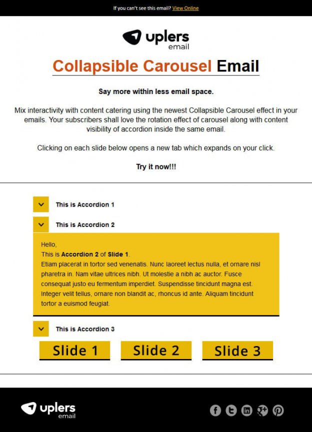 Collapsible Carousel in Email