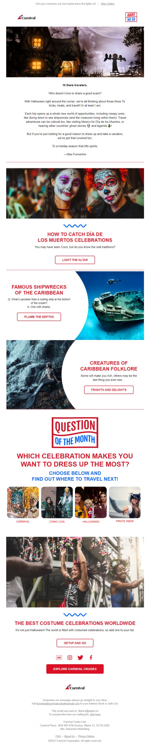 8 Beautiful Halloween Email Examples - Email Uplers