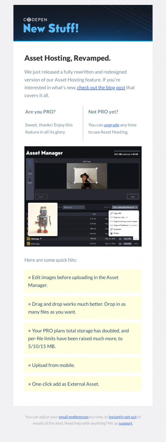 Product Update Emails - Best Practices & Examples