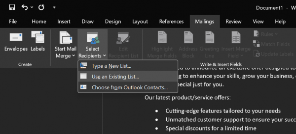 How to Perform Mail Merge in Outlook with Attachments